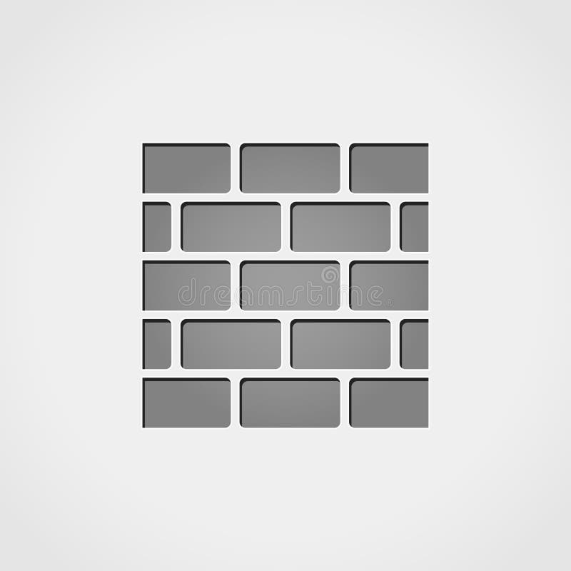 Wall grey icon stock vector. Illustration of building - 107567991