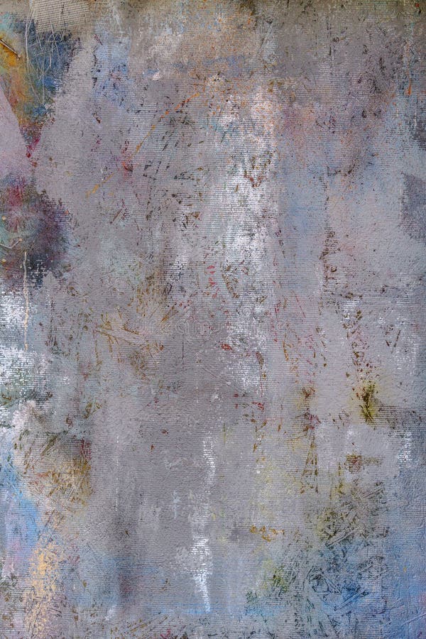 The Wall is Grey and the Paint is a Mix of Colours. Stock Photo - Image ...