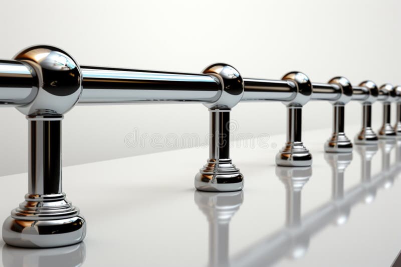 Wall Handrails on White Background Stock Illustration - Illustration of ...