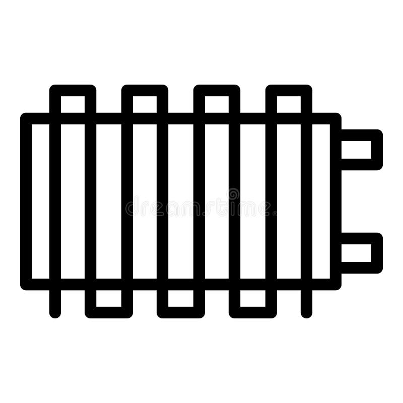 Wall Heater Icon Outline Vector. Electric Radiator Stock Photo - Image ...