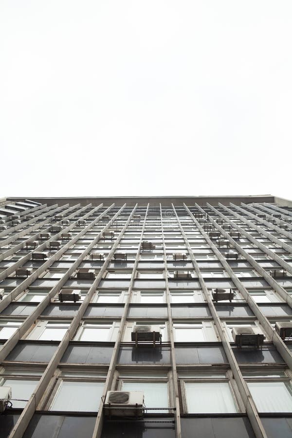 Wall of the High-rise Building Stock Image - Image of design, district ...