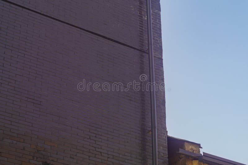 Wall of High-rise Building without Windows with Dark Chocolate Light ...