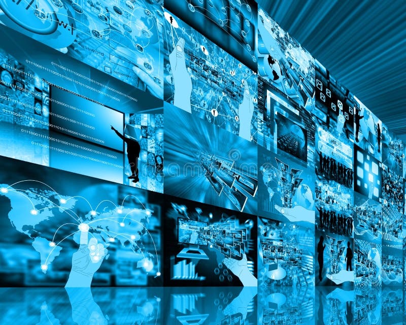 Wall high-tech stock photo. Image of multimedia, interface - 36149360