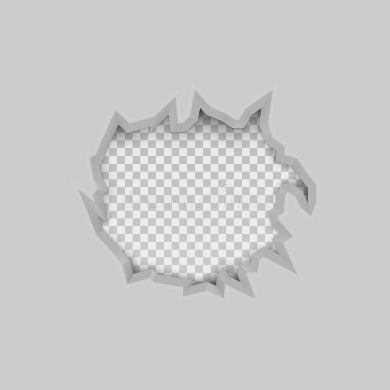 Wall with Hole. Vector Illustration Stock Vector - Illustration of ...