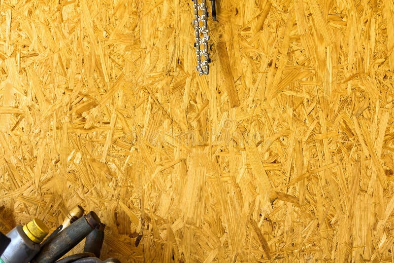 Wall in the Home Workshop of a Wood Particle Board. Stock Image - Image ...