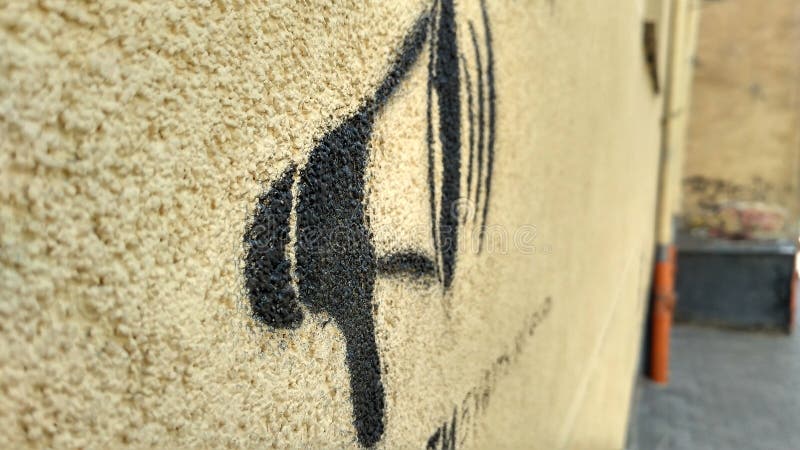 Wall with a horn stock image. Image of communication - 96890147