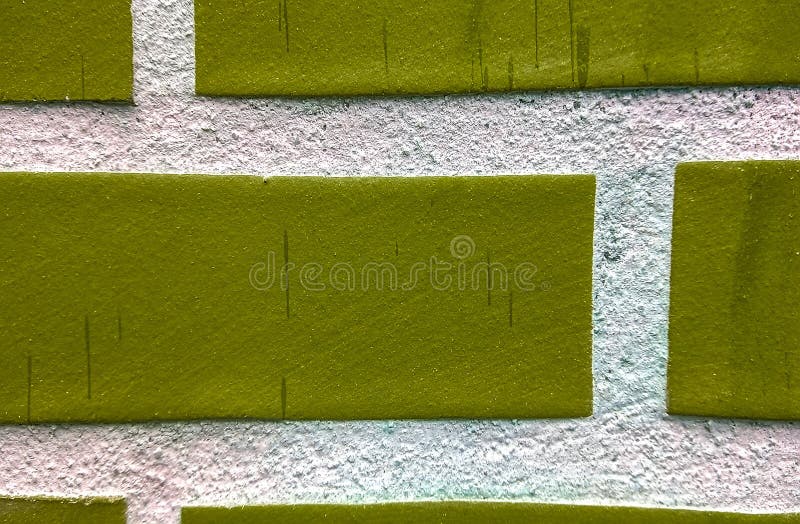 Wall of a House with Bricks and Stains of Rain Drops Stock Image ...