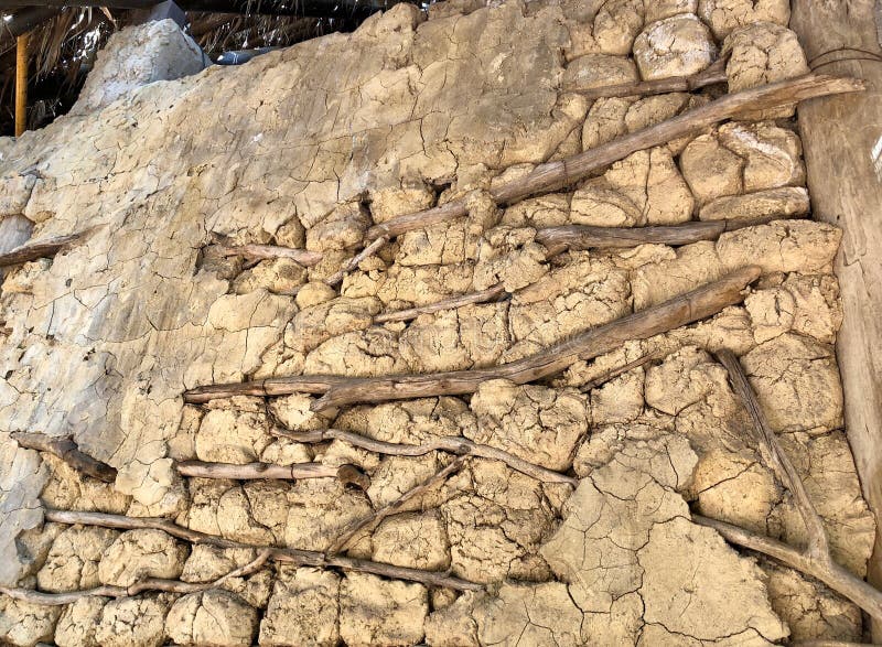 Wall of a House Built of Clay According To Traditional Ancient ...