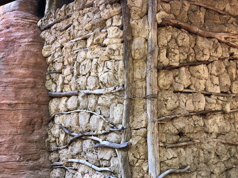 Wall of a House Built of Clay According To Traditional Ancient ...