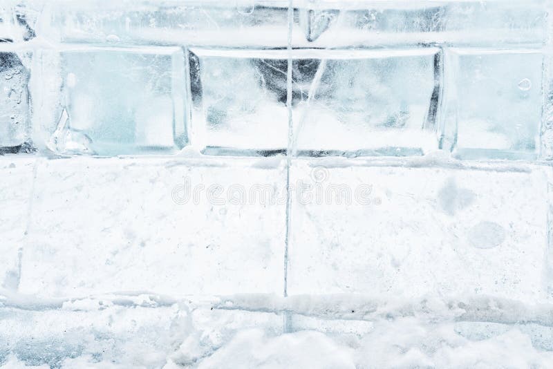 Wall of the House Made of Ice Bricks. Stock Image - Image of natural ...