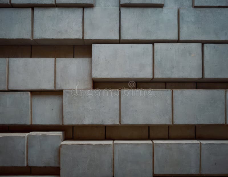 A Wall of Huge Concrete Blocks. Background Stock Illustration ...
