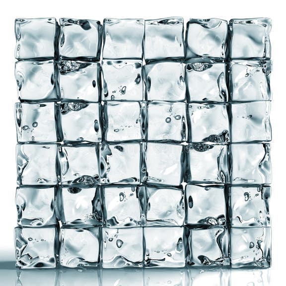 Wall of ice cube bricks stock illustration. Illustration of glass ...