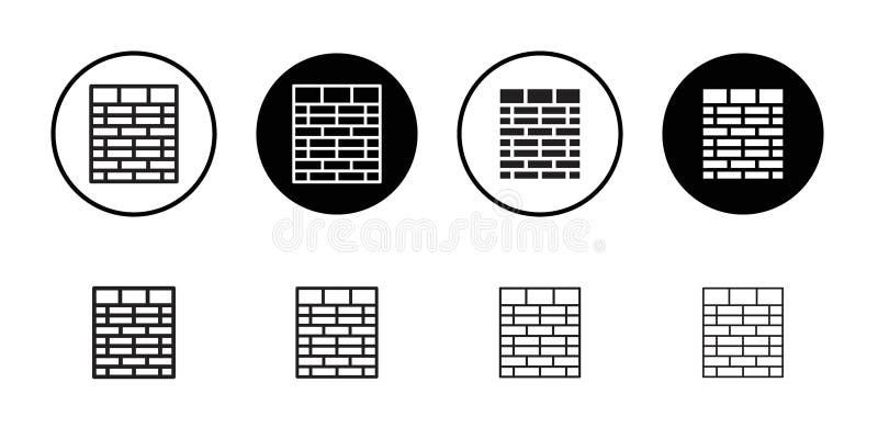 Wall Icon Isolated Flat Vector in Outline Stock Vector - Illustration ...