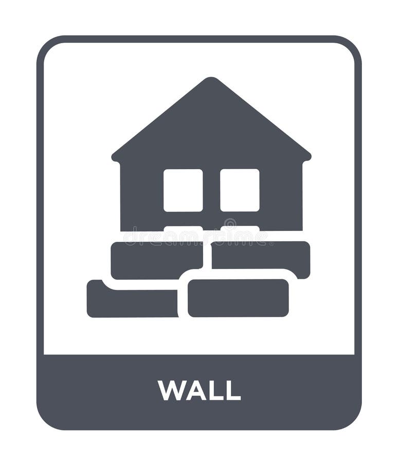 Wall Icon in Trendy Design Style. Wall Icon Isolated on White ...