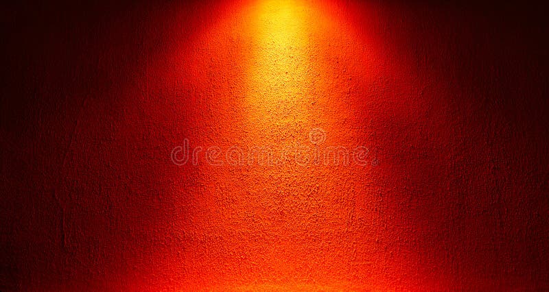 Wall is Illuminated from Above by a Red Light. Stock Photo - Image of ...