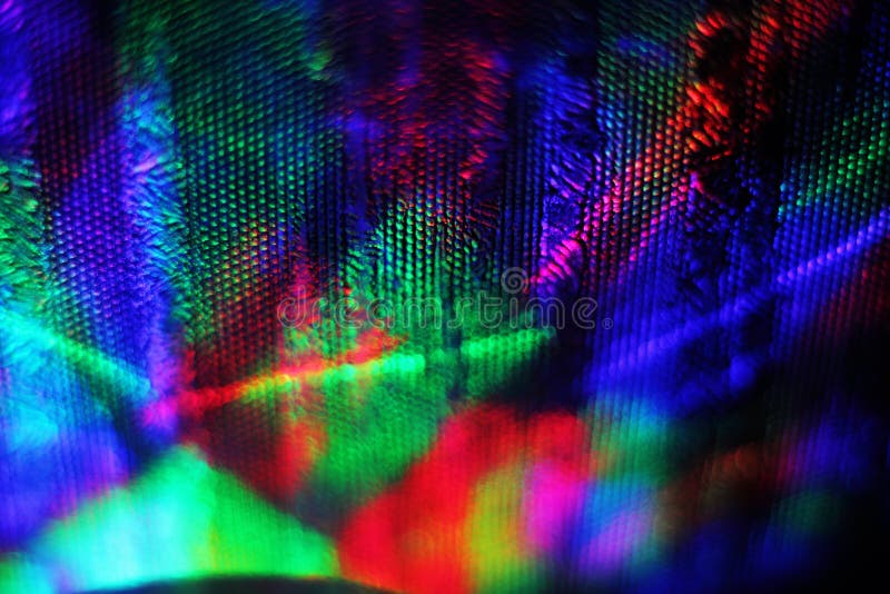 The Wall is Illuminated by Multi-colored Light Sources Stock Photo ...