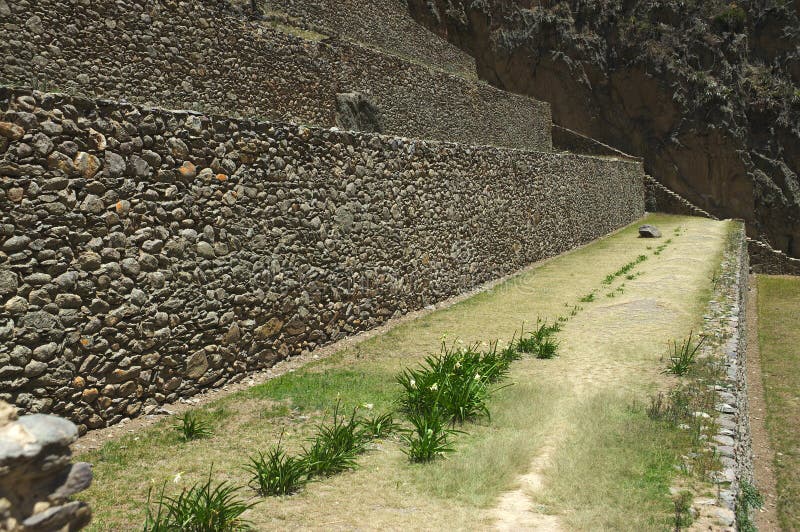 Wall of the inkas terrace stock photo. Image of wall - 22624624