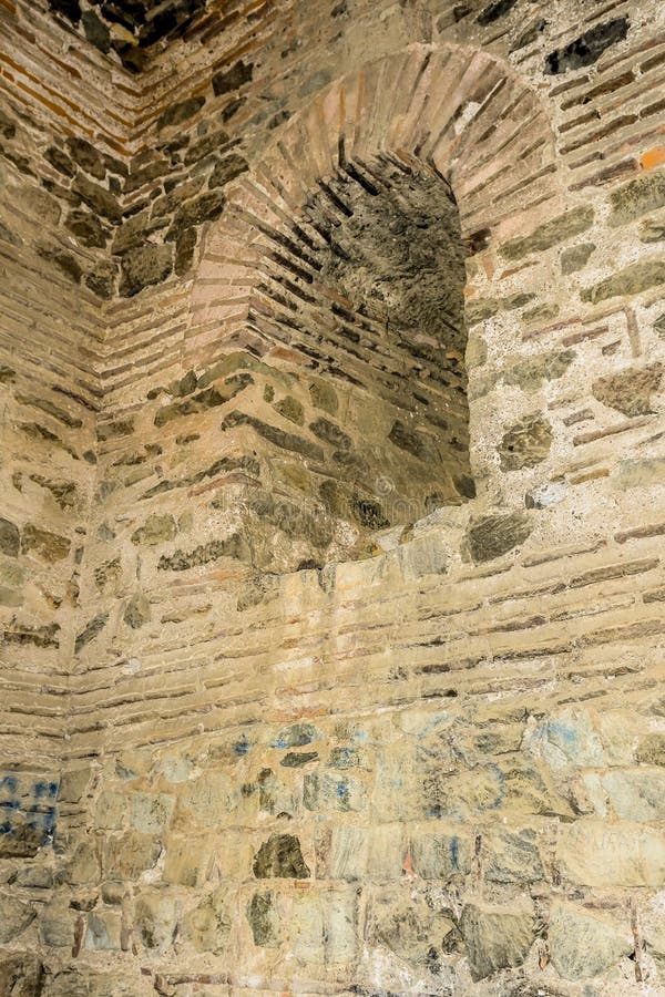 Wall Inside Ancient Castle Ruins Stock Image - Image of cavern ...