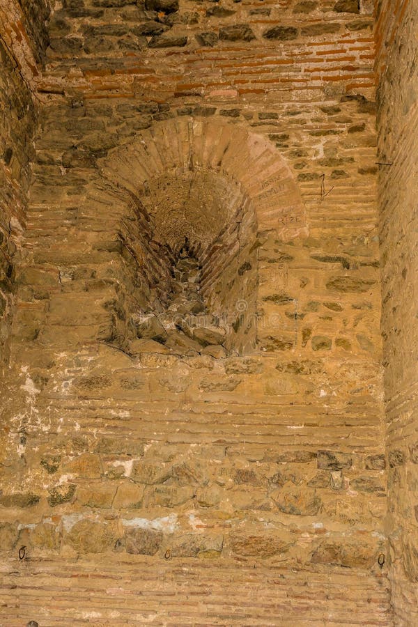 Wall Inside Ancient Castle Ruins Stock Image - Image of interior ...