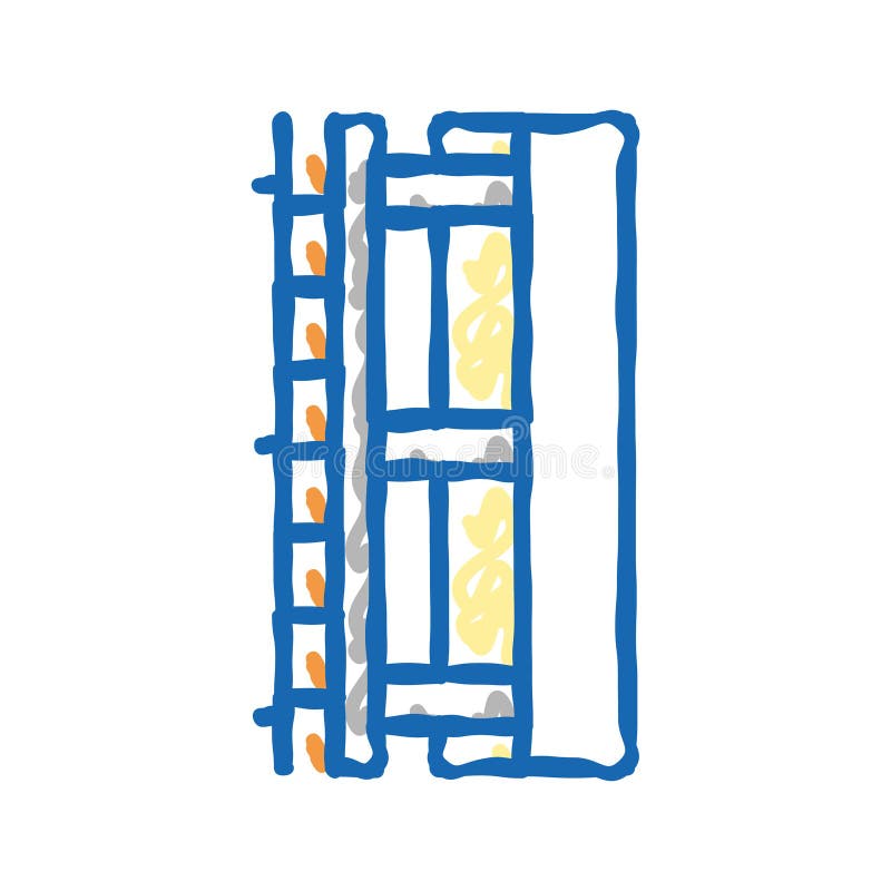 Wall Insulation Layer Icon Doodle Illustration Stock Illustration ...
