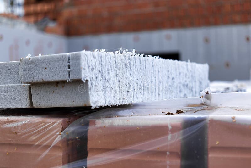 Wall Insulation with Polystyrene Foam. Insulation and Waterproofing of ...