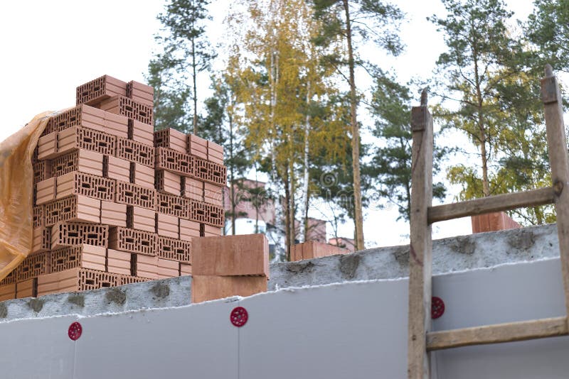 Wall Insulation with Polystyrene Foam. Insulation and Waterproofing of ...