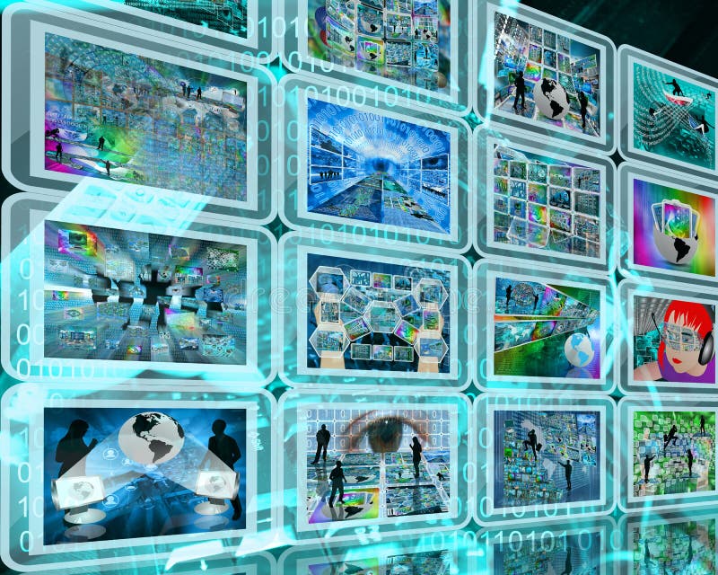 Wall interface stock image. Image of electronic, monitor - 42749303