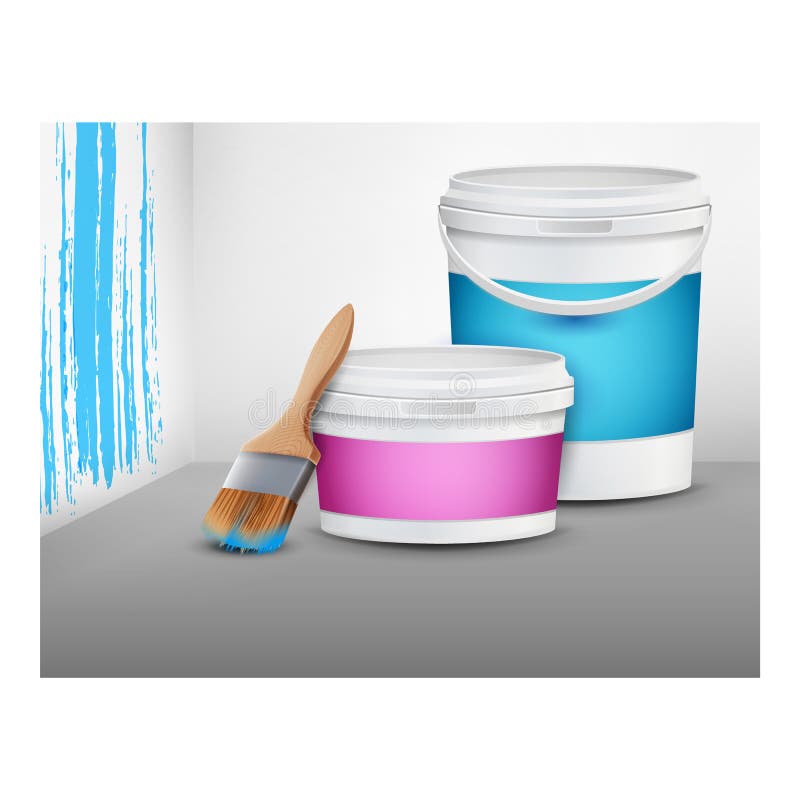 Wall Interior Paint Creative Promo Poster Vector Stock Vector ...