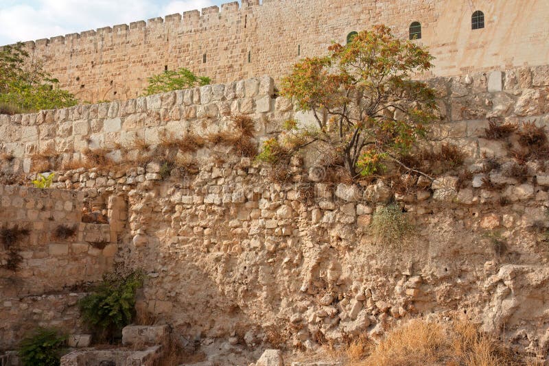 Architectural Detail of the Ancient Wall of Jerusalem, Israel Stock ...