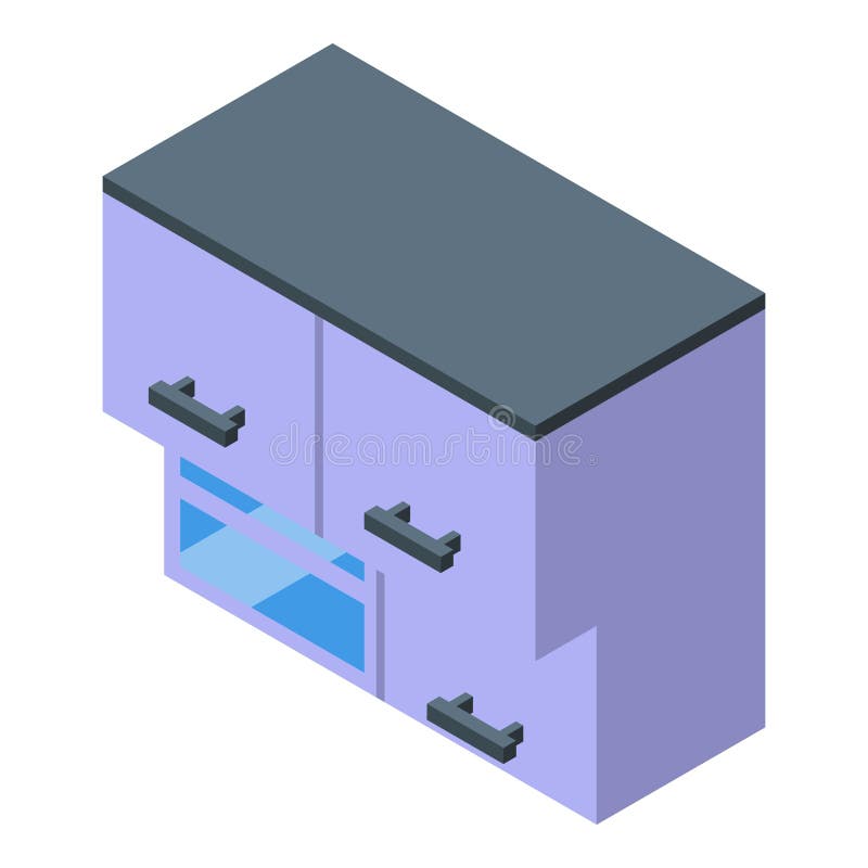 Wall Kitchen Island Icon Isometric Vector. Wood Interior Stock ...