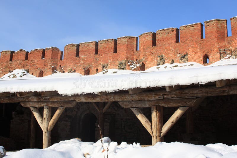 Wall of Kremlin, Veliky Novgorod Stock Photo - Image of wall, snow: 8321316