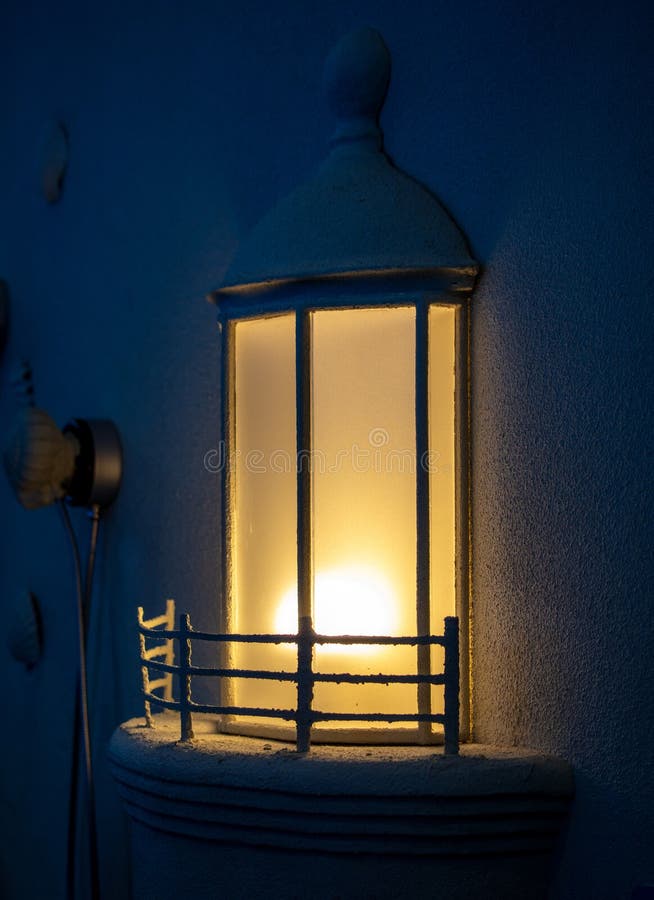 Wall Lamp with a Cool Shade Stock Photo - Image of design, white: 314359292