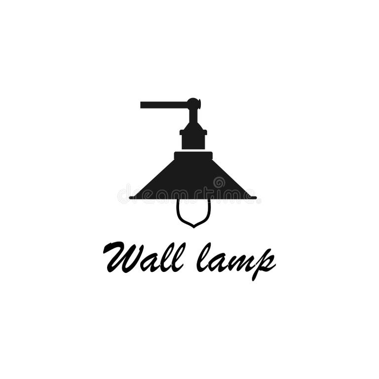 Wall Lamp Logo Template, Design Vector Icon Illustration Stock ...