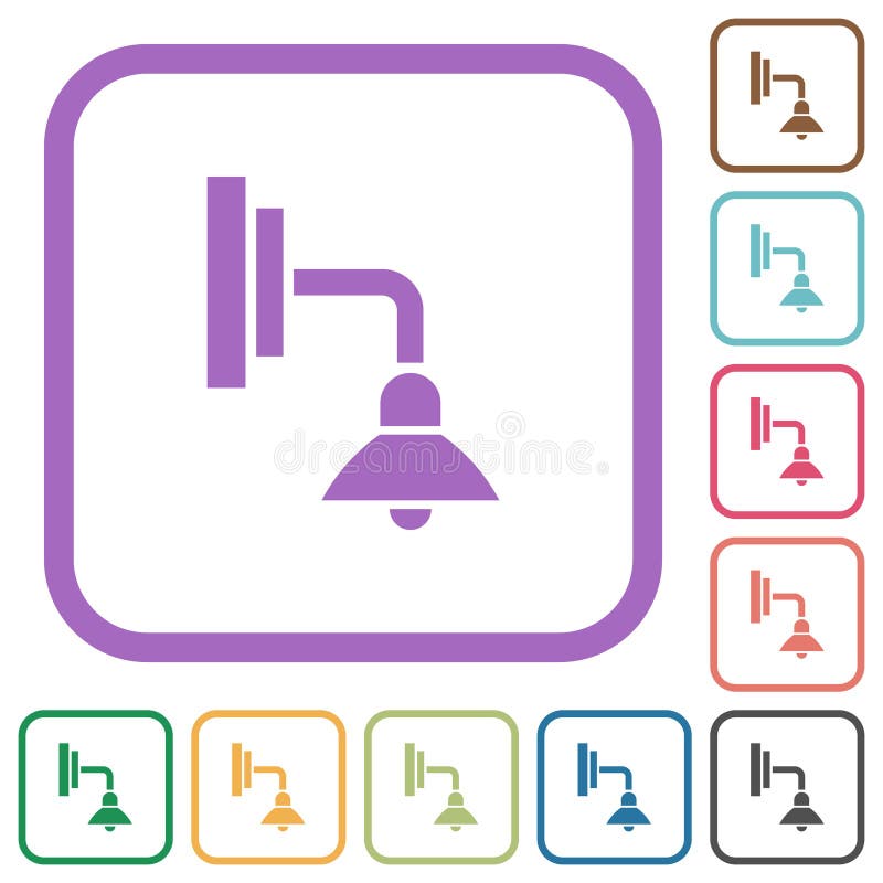 Wall Lamp Color Glass Buttons Stock Vector - Illustration of glyph ...