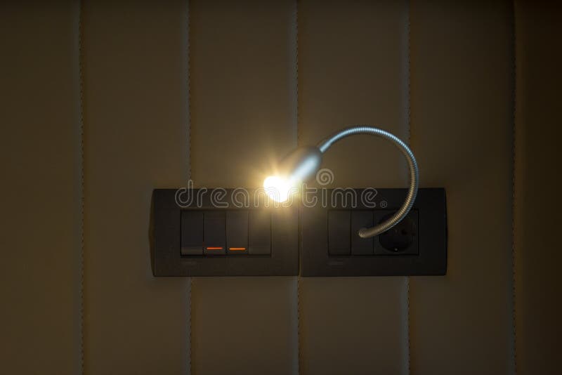Wall lamp turned on stock photo. Image of switches, ignited - 55673646