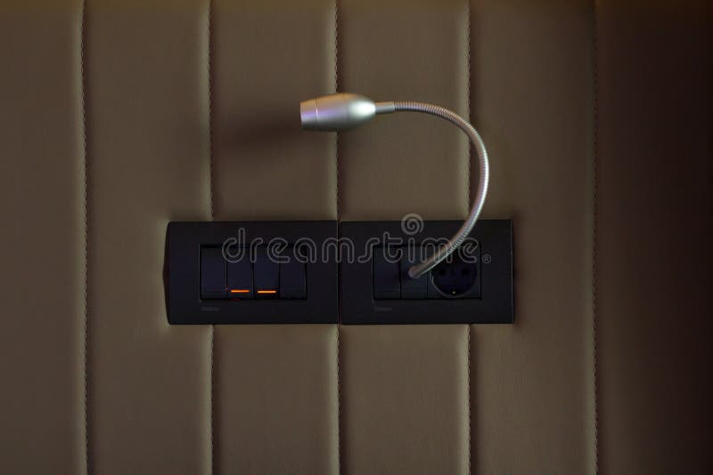 Wall lamp turned off stock image. Image of switched, bedside - 55673567