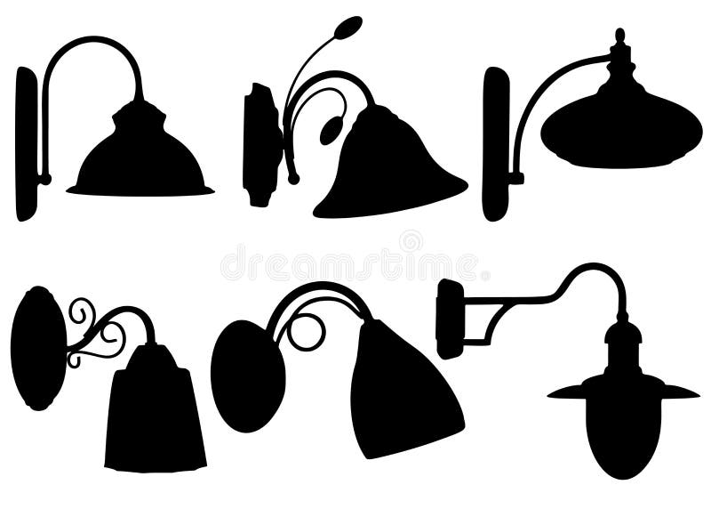 Wall lamps included. stock vector. Illustration of lamps - 219369995
