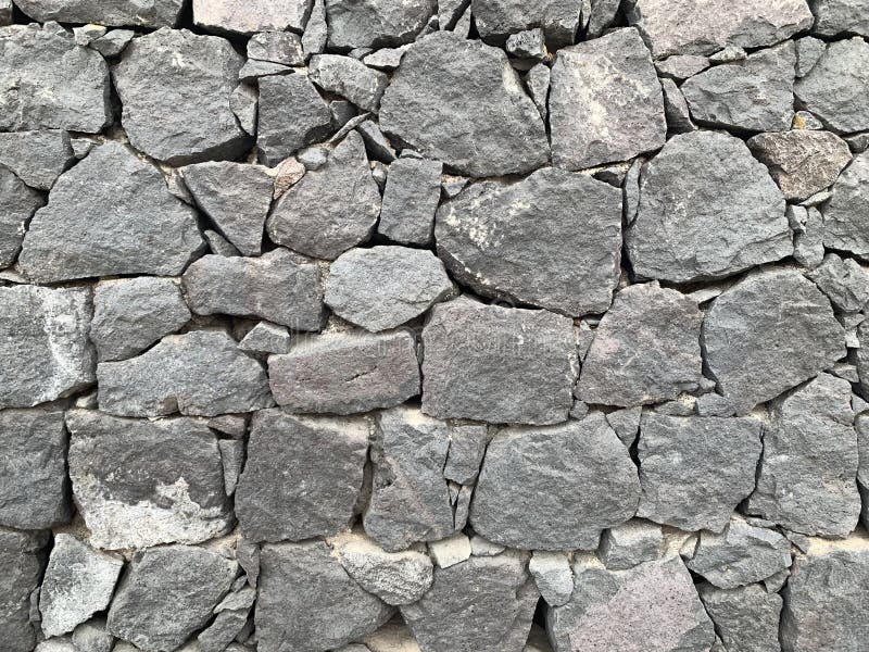 Wall of Large Gray Stones, Background, Texture Stock Photo - Image of ...