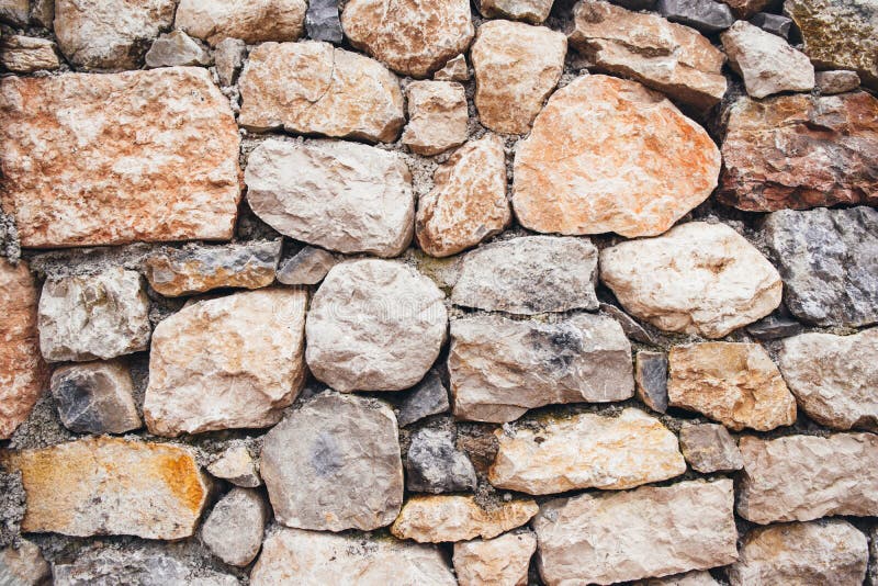 Wall of Large Natural Stones Stock Photo - Image of brickwork, facade ...