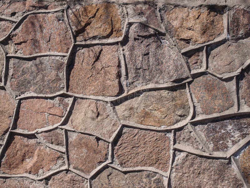 The Wall of the Large and Rough Stones Stock Photo - Image of ...