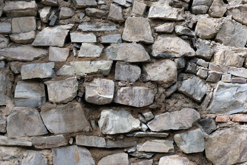 Wall From Large Stone Texture Basalt. Stock Photo - Image of natural ...
