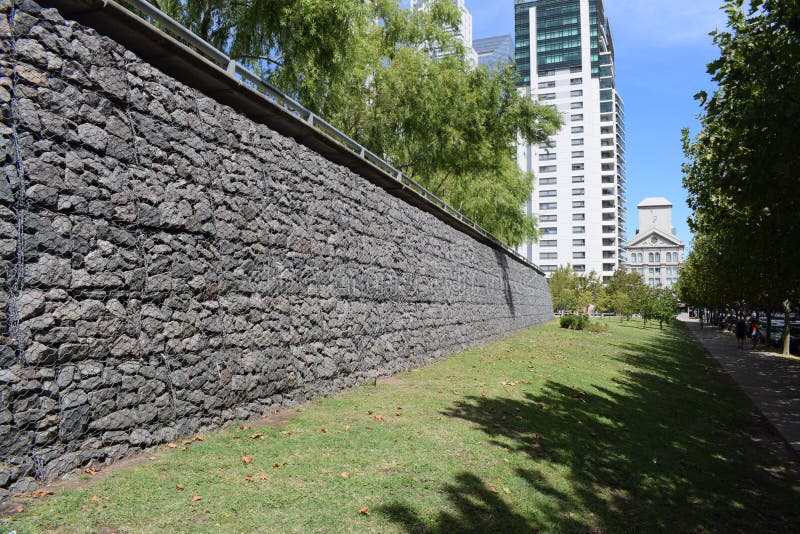 Wall of Large Stones Behind the Grid. Stock Image - Image of large ...
