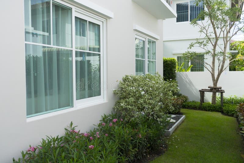 Wall and large window stock image. Image of skylight - 112444463