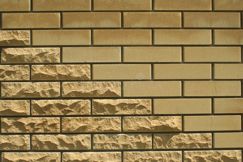 Wall of Light Smooth and Uneven Bricks Stock Image - Image of pattern ...