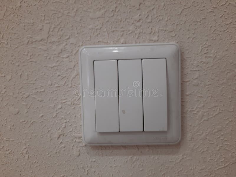 Wall light switch stock photo. Image of wall, iron, light - 188162700