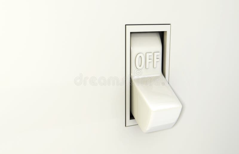 Wall Switch Off stock illustration. Illustration of supply - 30109474