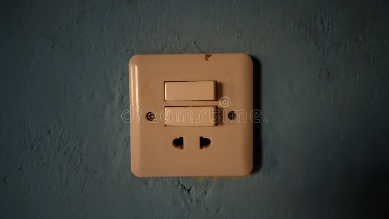 Wall Light Switch and Socket Stock Image - Image of electrical, clean ...