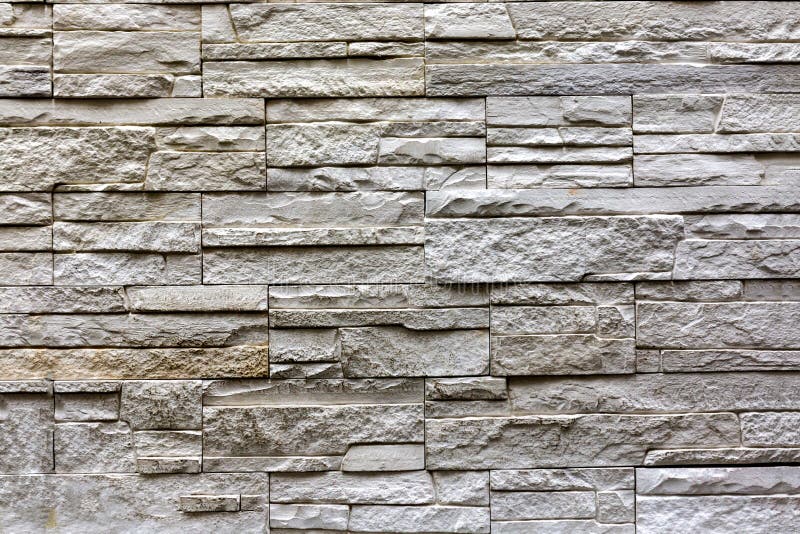 Wall Lined with Decorative Stone Stock Image - Image of interior ...