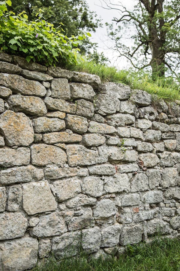 Wall Lined with Gray Stones Stock Image - Image of block, gray: 123790231