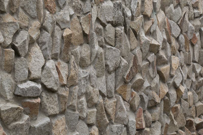 The Wall, Lined with Natural Stone Stock Photo - Image of rock, fencing ...